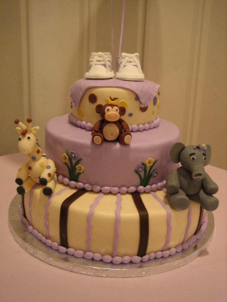 Girly Jungle Themed Cake - CakeCentral.com
