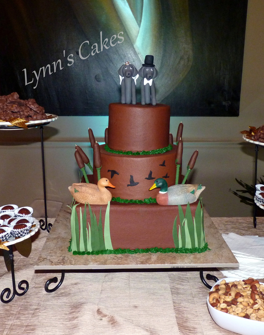 Duck Hunting Theme Grooms Cake Chocolate Buttercream Iced Cake With ...
