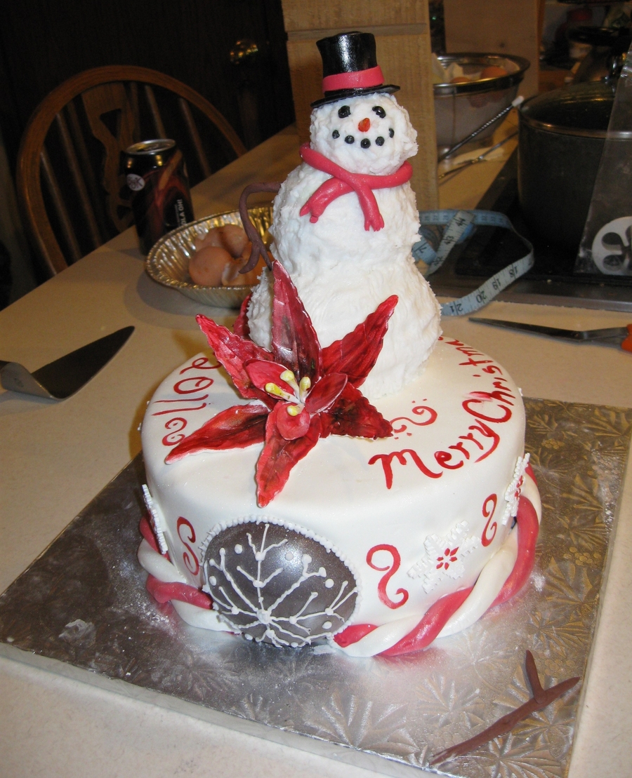 Snowman Cake - CakeCentral.com