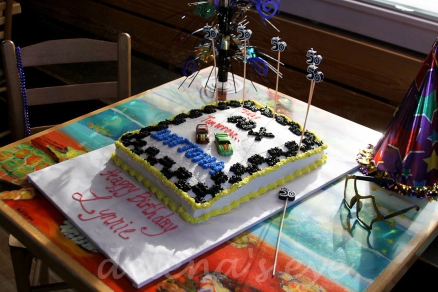 50Th Birthday Nascar Cake - CakeCentral.com