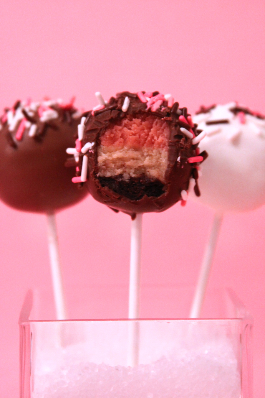 Neapolitan Cake Pops - CakeCentral.com