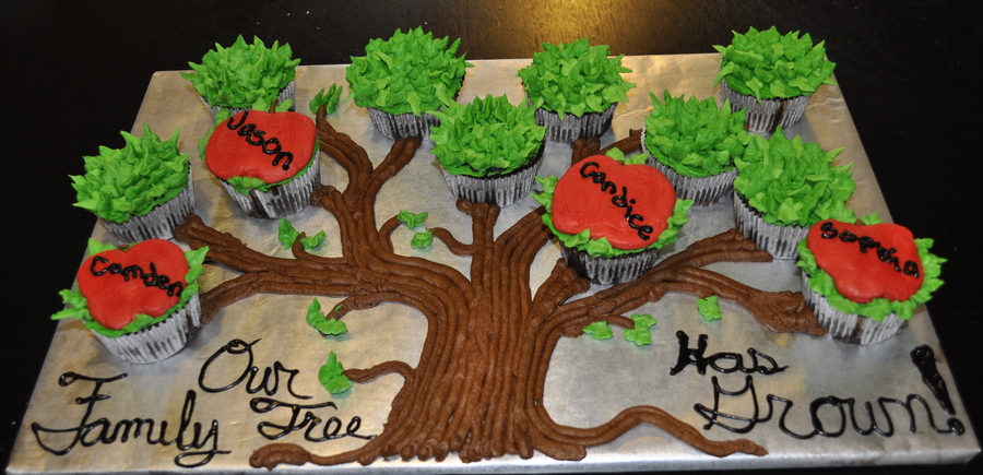 Family Tree Cupcake Cake For A Family Who Had Just Adopted ...