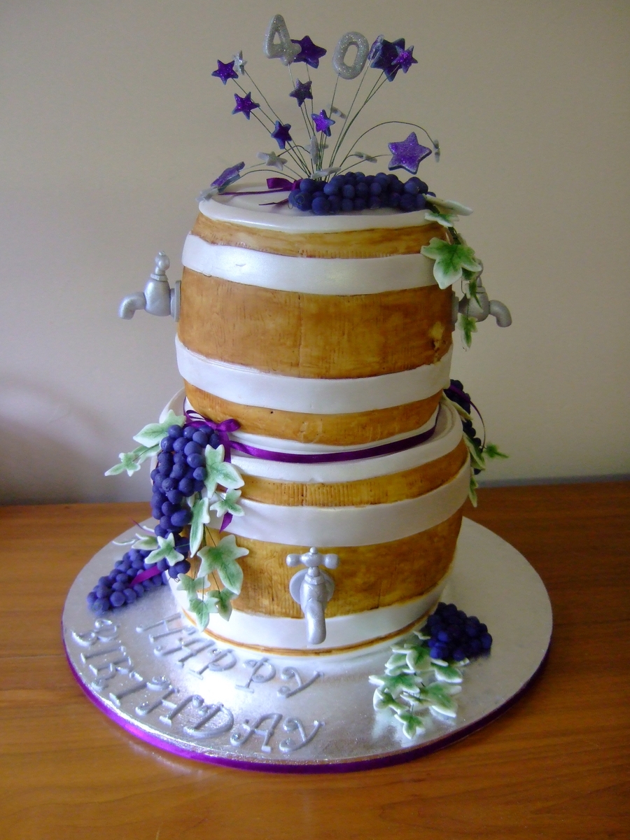 Wine Barrel Cake - CakeCentral.com