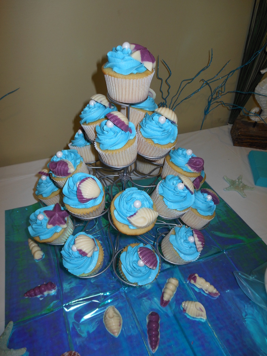 Ocean/beach Cupcakes - CakeCentral.com