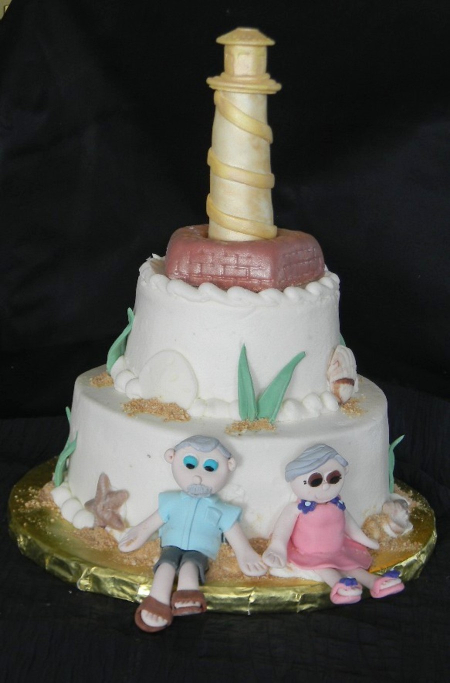 50Th Wedding Anniversary At The Beach - CakeCentral.com