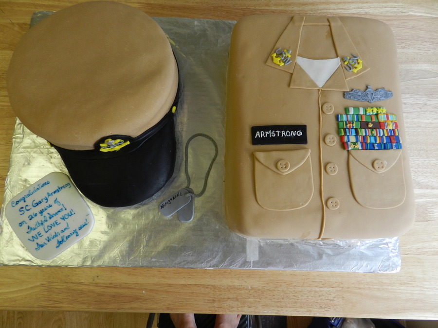 This Was Made For A Recently Retired Senior Chief All Decorations Are Mmf - CakeCentral.com