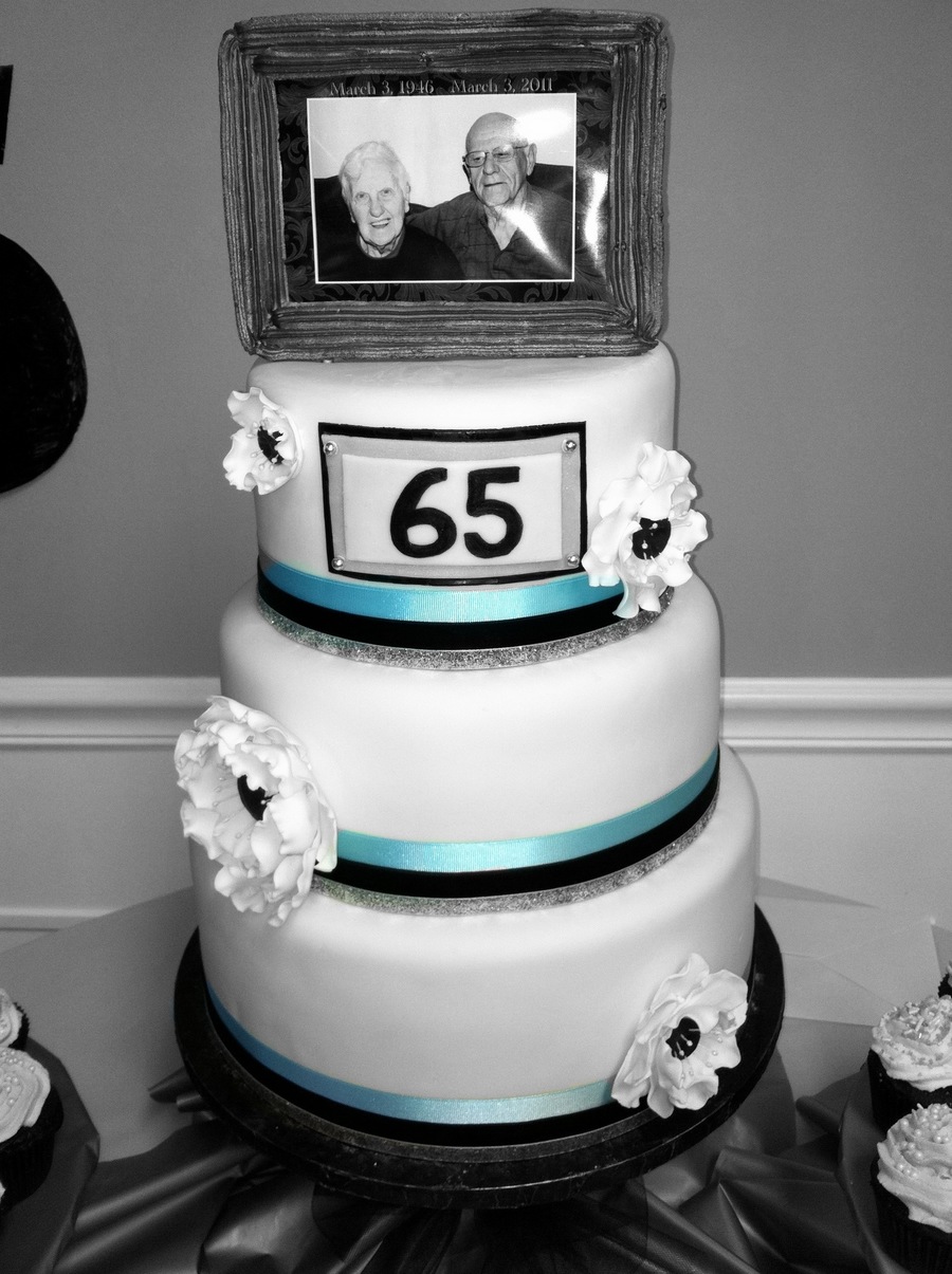 65Th Anniversary Cake - CakeCentral.com