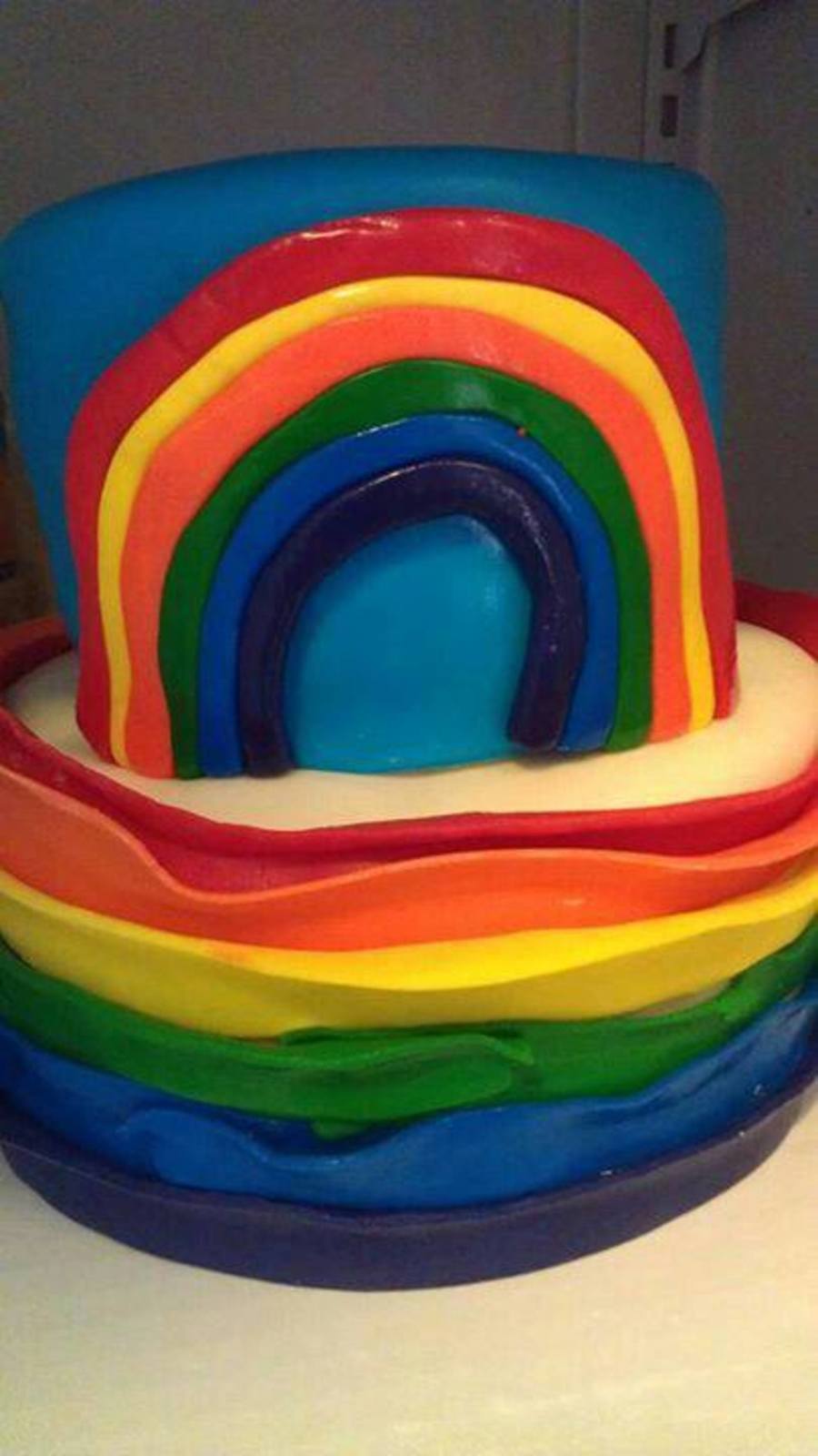 Rainbow Ruffle - CakeCentral.com