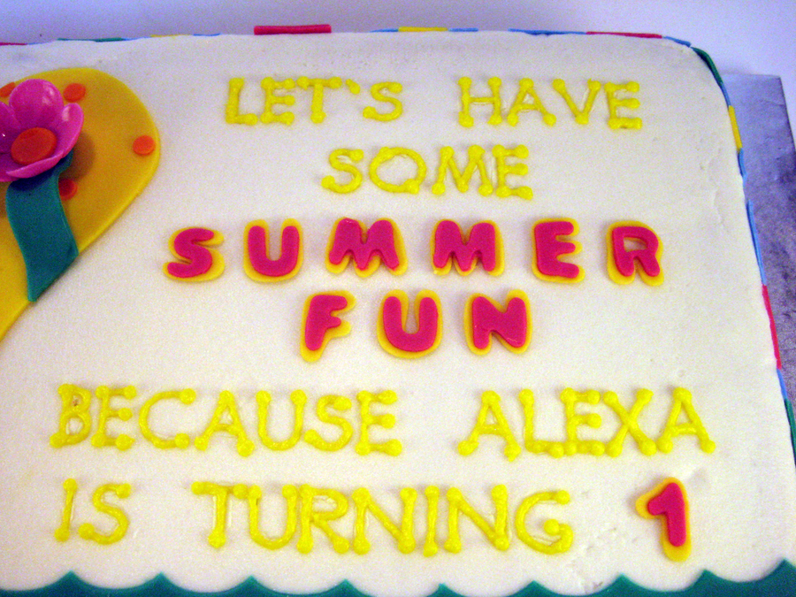 Summer Fun 1St Birthday Cake - CakeCentral.com
