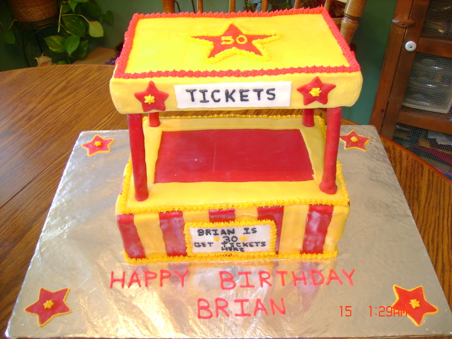 Carnival Ticket Booth Cake - CakeCentral.com