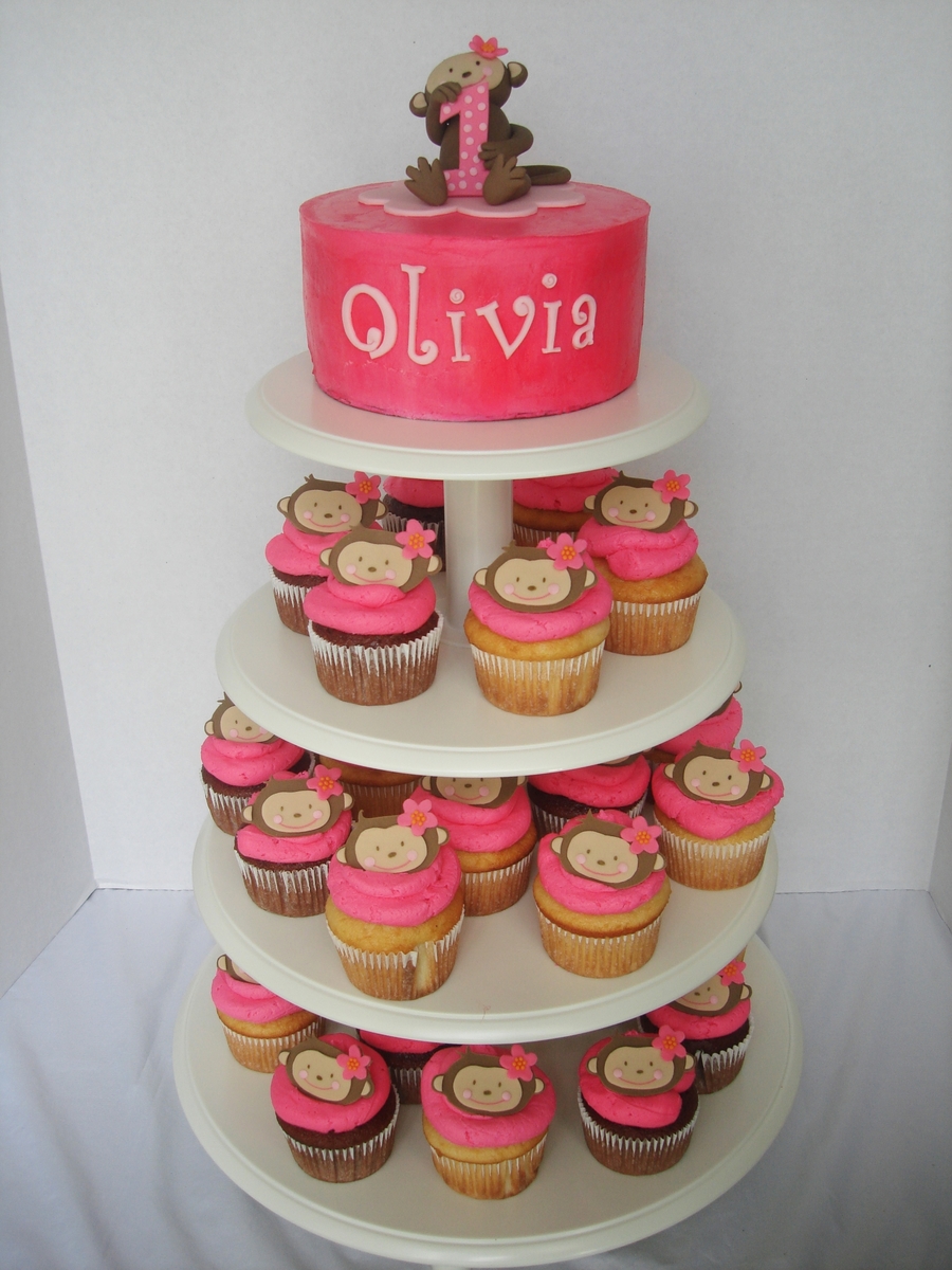 Monkey Cupcake Tower - CakeCentral.com