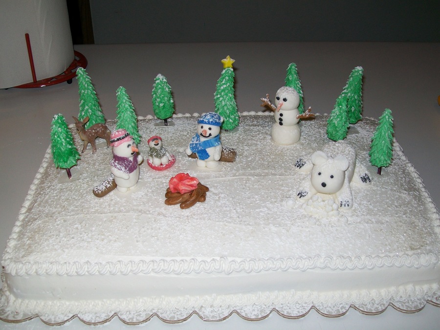 Winter Scene - CakeCentral.com