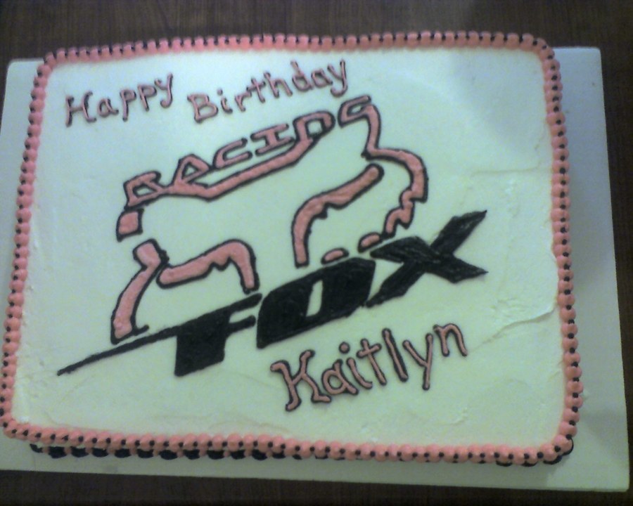 Fox Racing Logo - CakeCentral.com