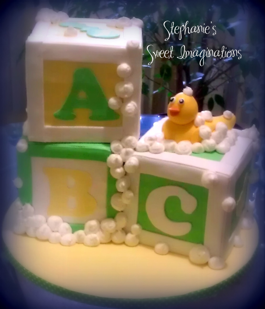 Baby Blocks And Rubber Ducky - CakeCentral.com
