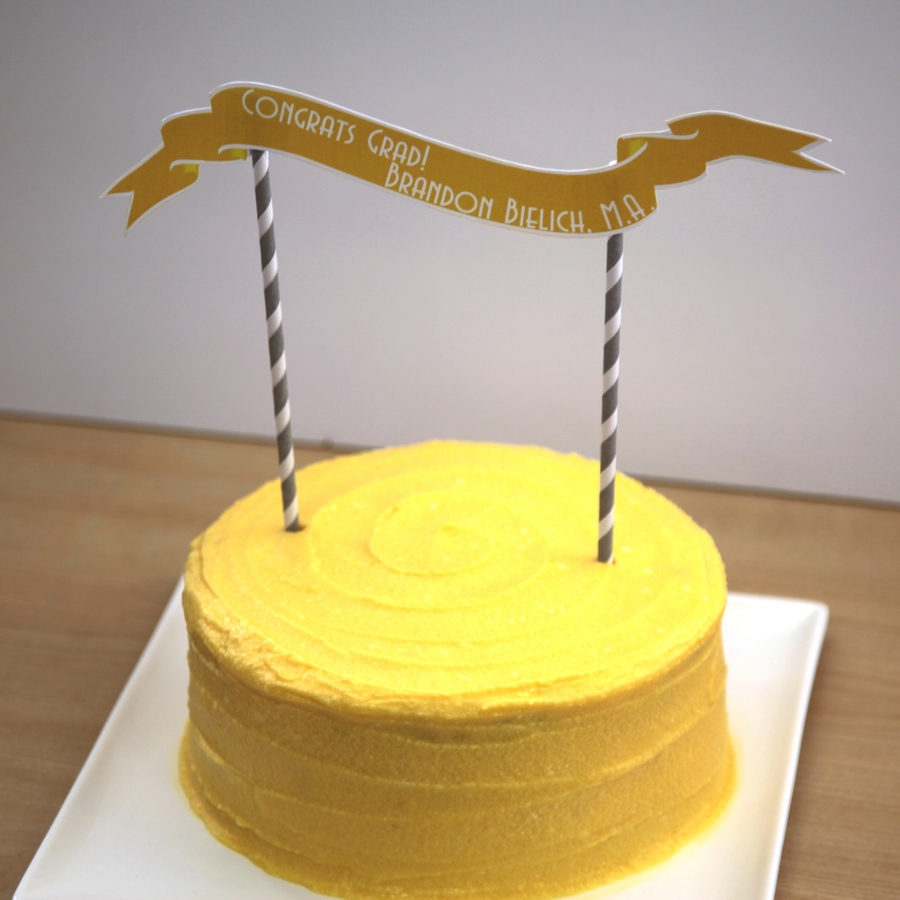 Graduation Triple-Lemon Blueberry Cake - CakeCentral.com