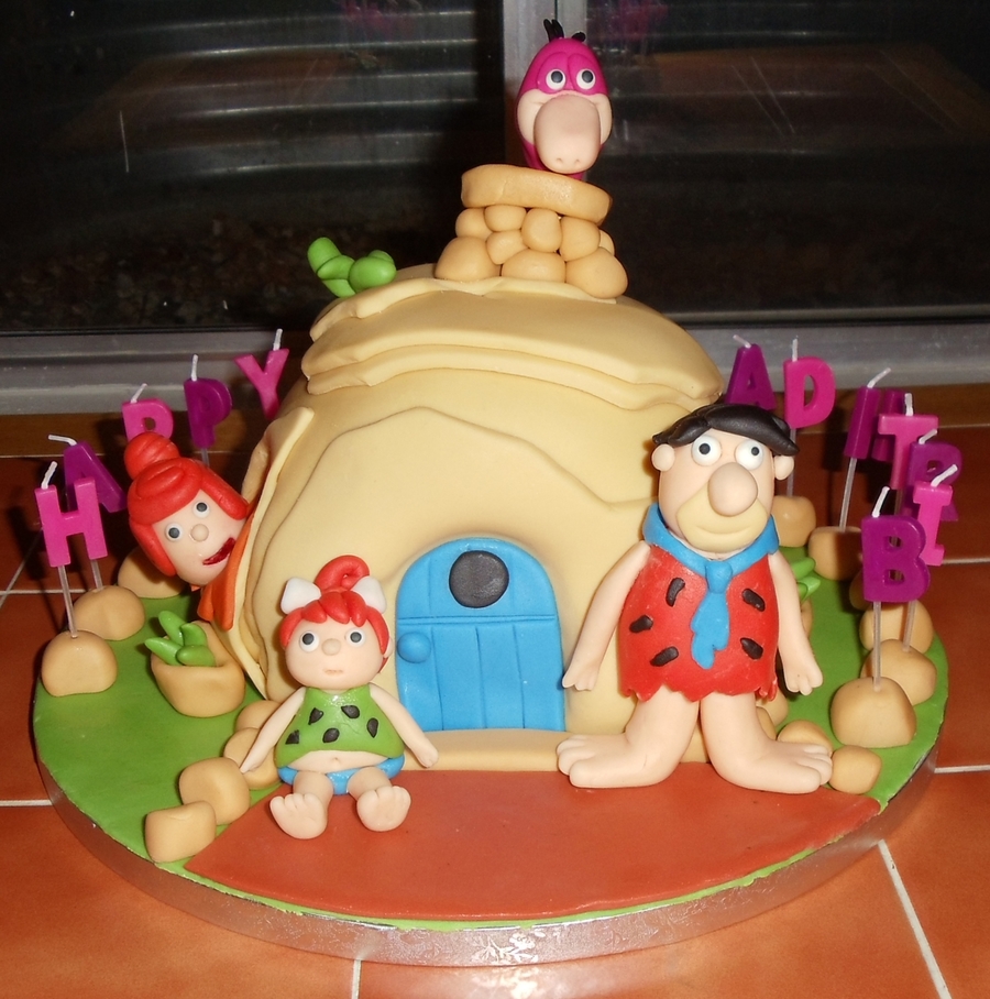 Flintstone's Lover's Birthday Cake - CakeCentral.com