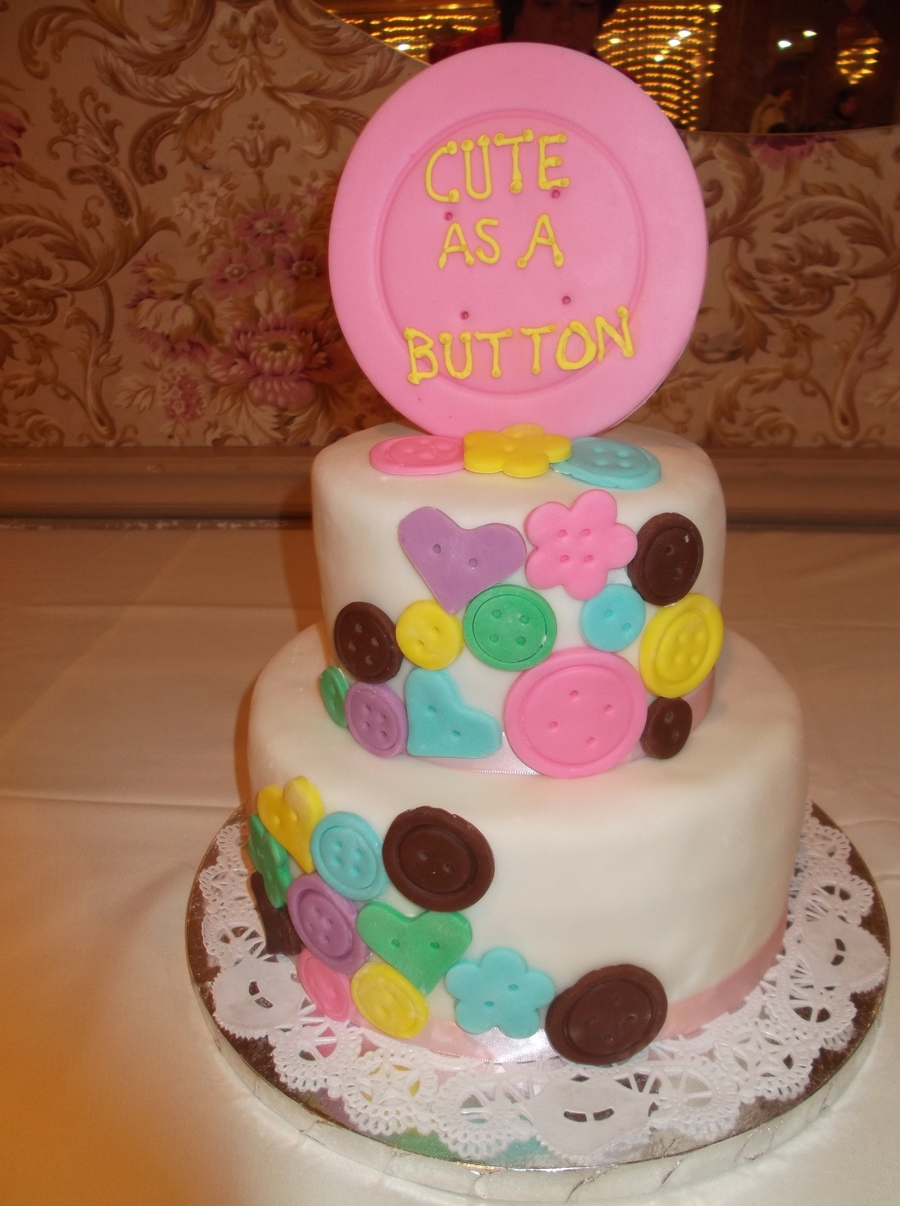 Cute As A Button Cake - CakeCentral.com