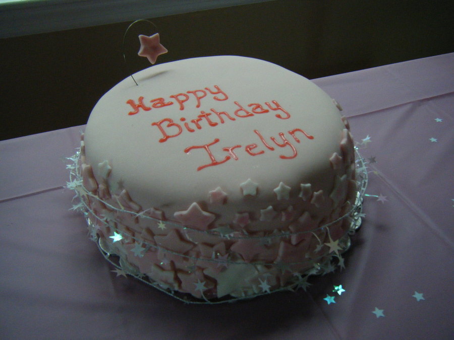 Pink Star Birthday Cake - CakeCentral.com