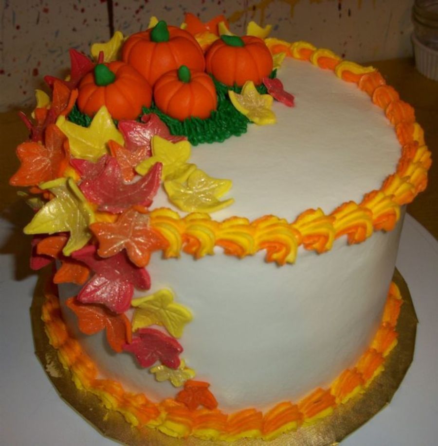 Autumn Pumpkin Patch Cake - CakeCentral.com