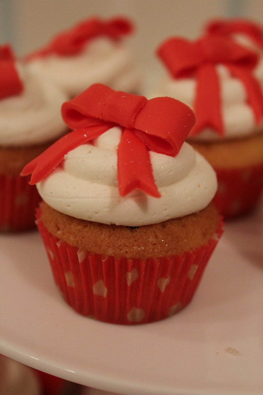 Red Bow Cupcakes - CakeCentral.com