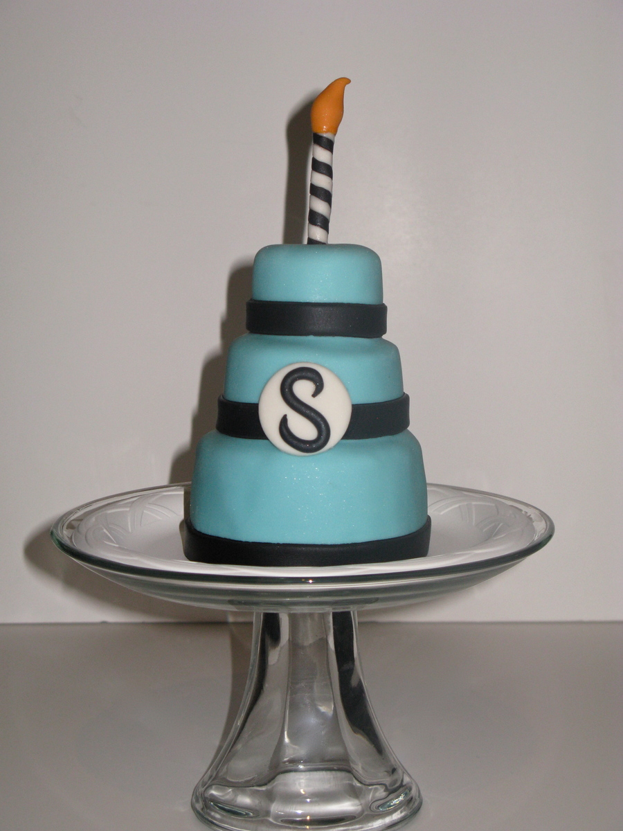 Mini Monogram Birthday Cake - CakeCentral.com