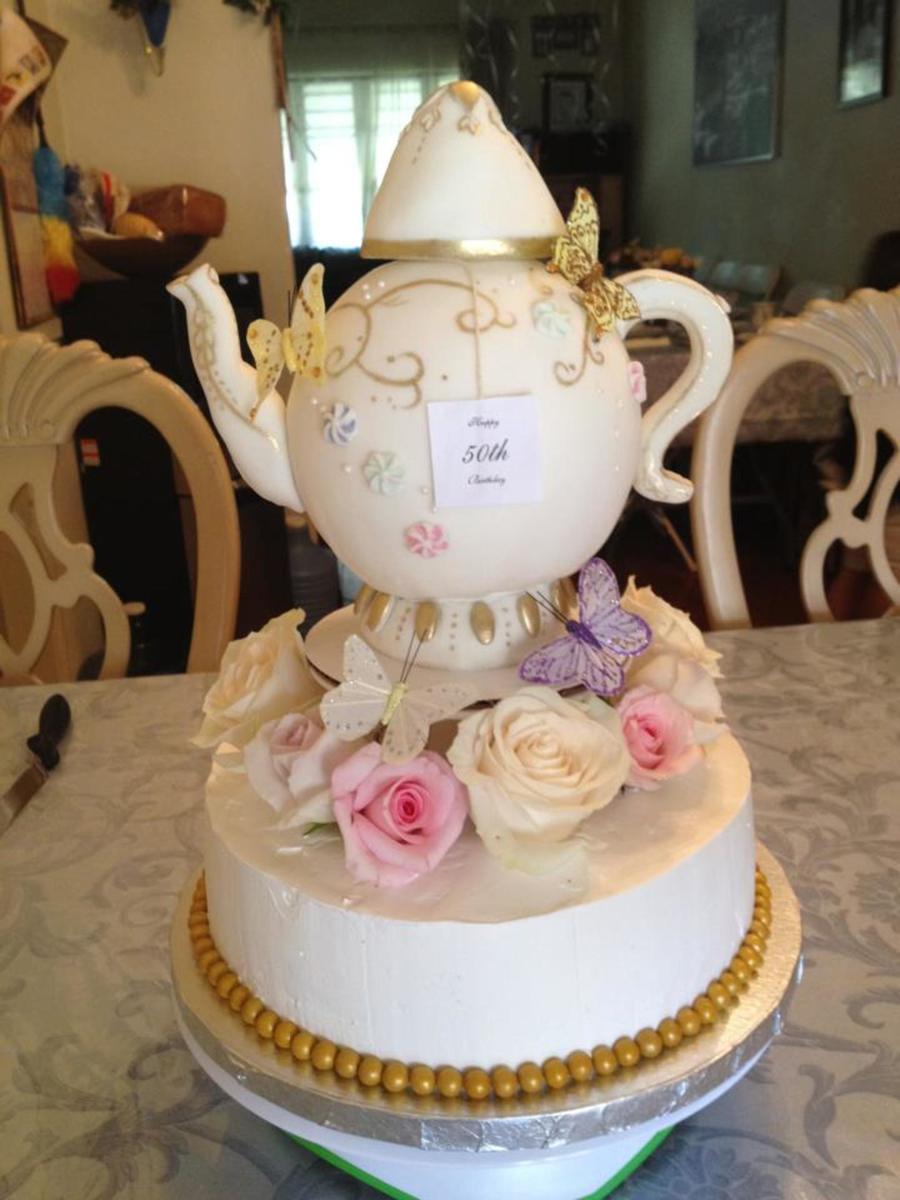 50Th Birthday Teapot - CakeCentral.com