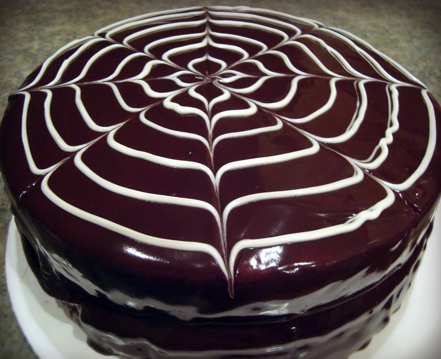 Spiderweb Ganache - CakeCentral.com