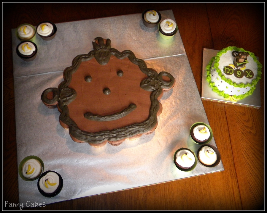 Monkey Theme Cake/cupcakes - CakeCentral.com