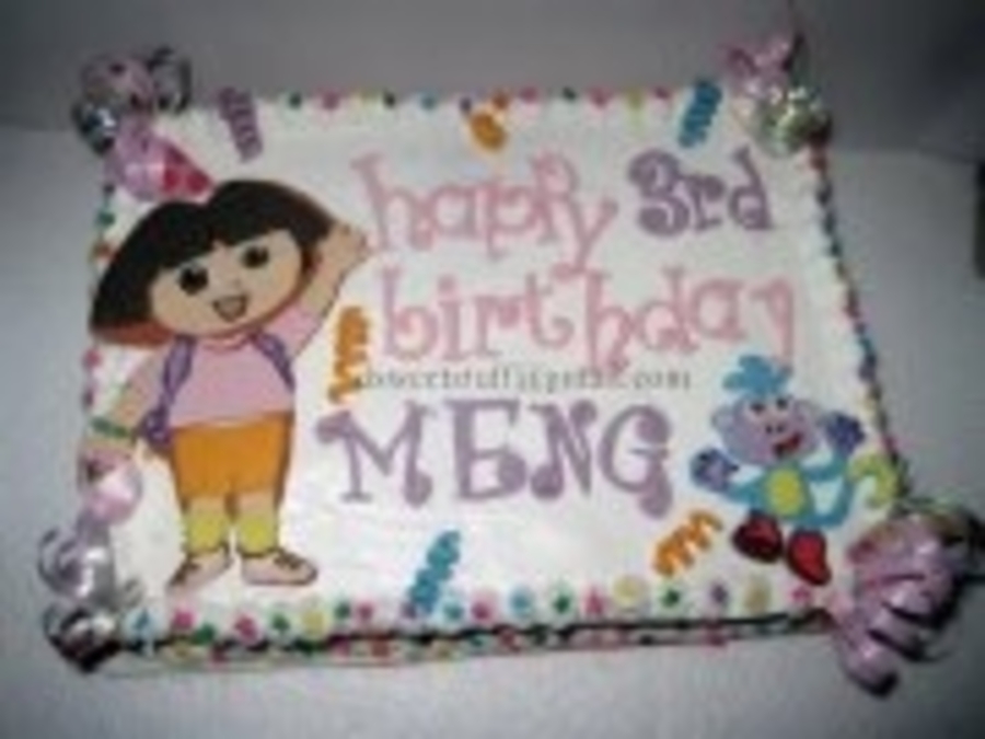 Dora Sheet Cake - CakeCentral.com