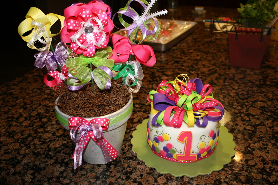 Bow Themed Cake - CakeCentral.com