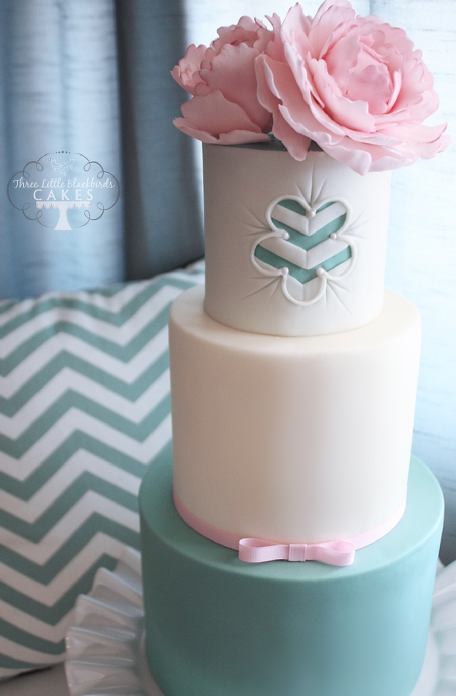 Simple Chevron - CakeCentral.com