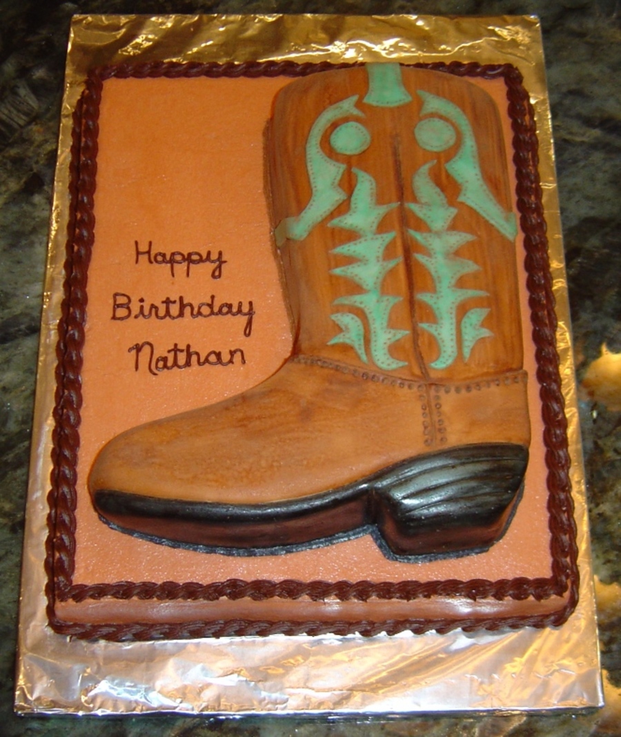Nate's Boot Cake - CakeCentral.com