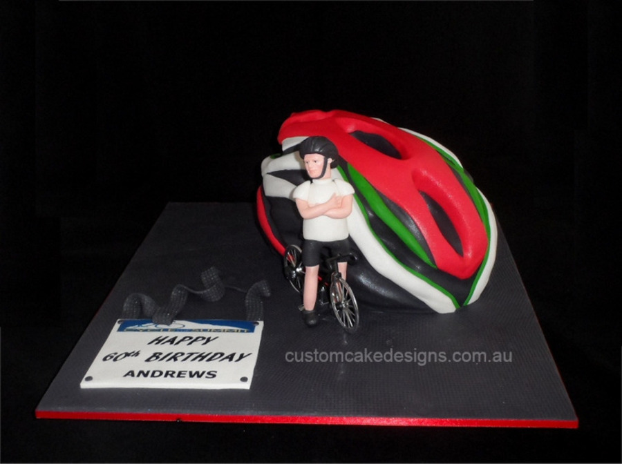 Bicycle Helmet Cake - CakeCentral.com