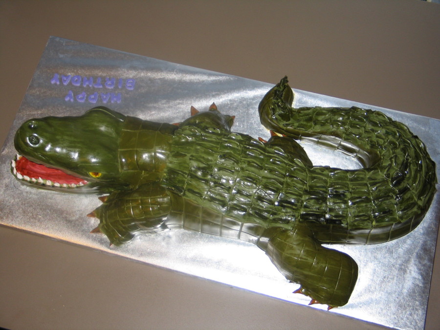 3D Alligator Cake - CakeCentral.com