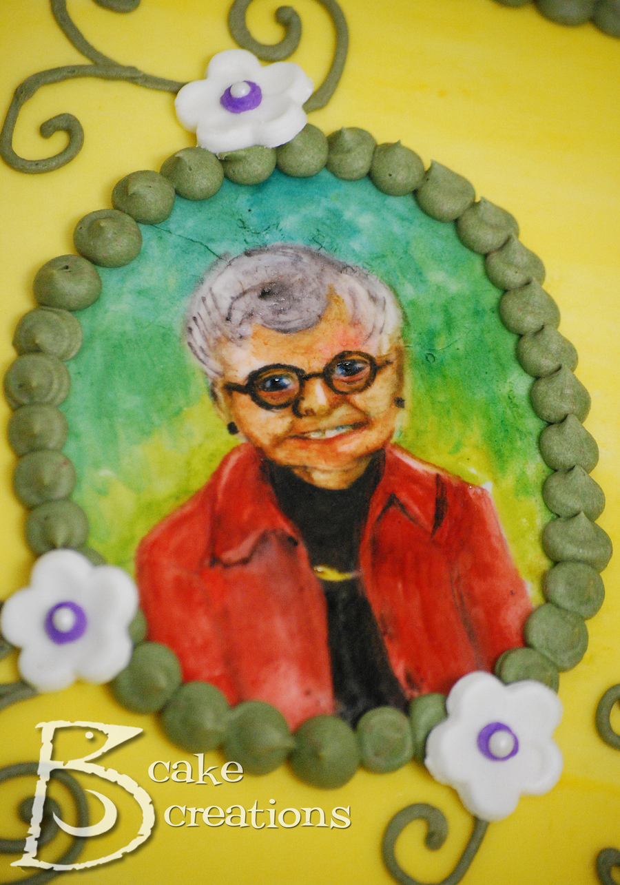 Painted Portrait Birthday Cake - CakeCentral.com