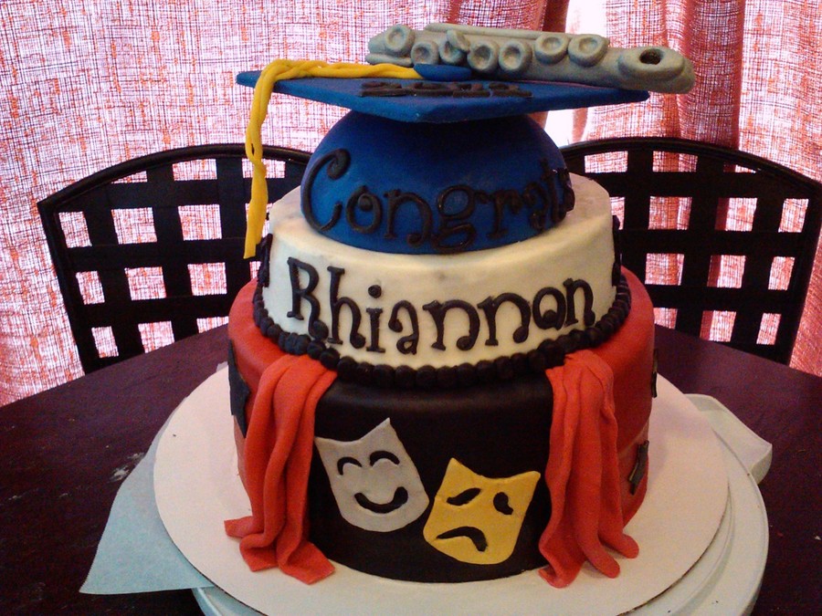 Graduation Cake Music/theater Theme - CakeCentral.com