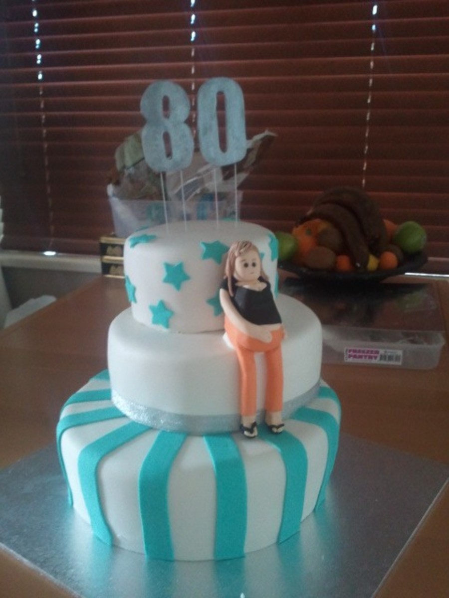 Pregnant Lady 80Th - CakeCentral.com