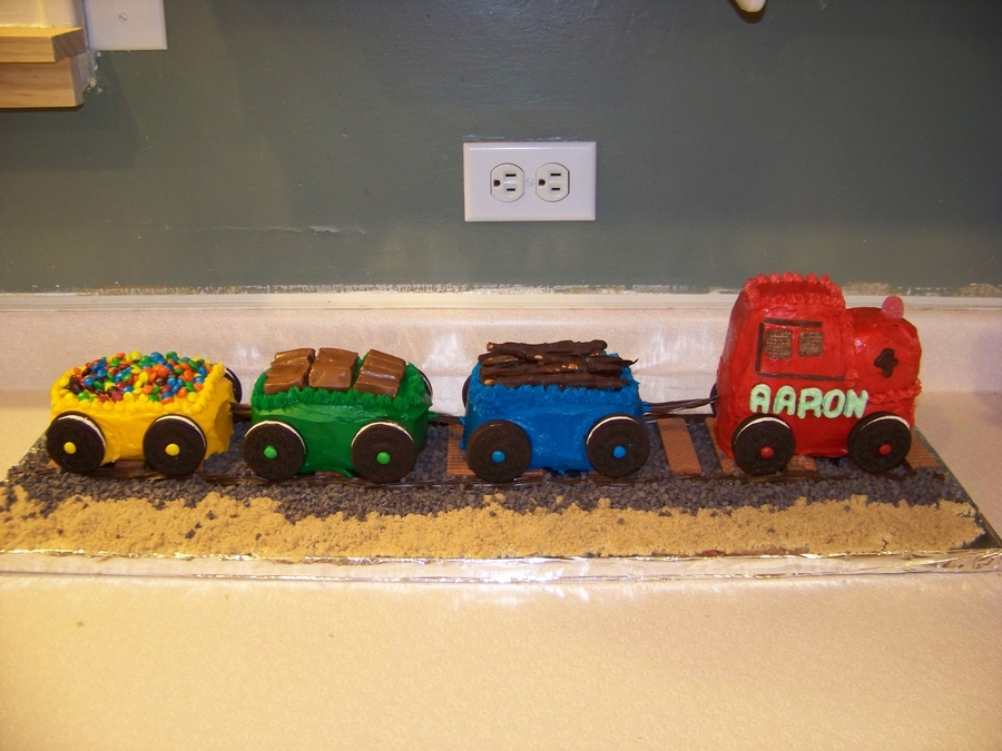 Train Cake For 4-Yr-Old's Birthday - CakeCentral.com
