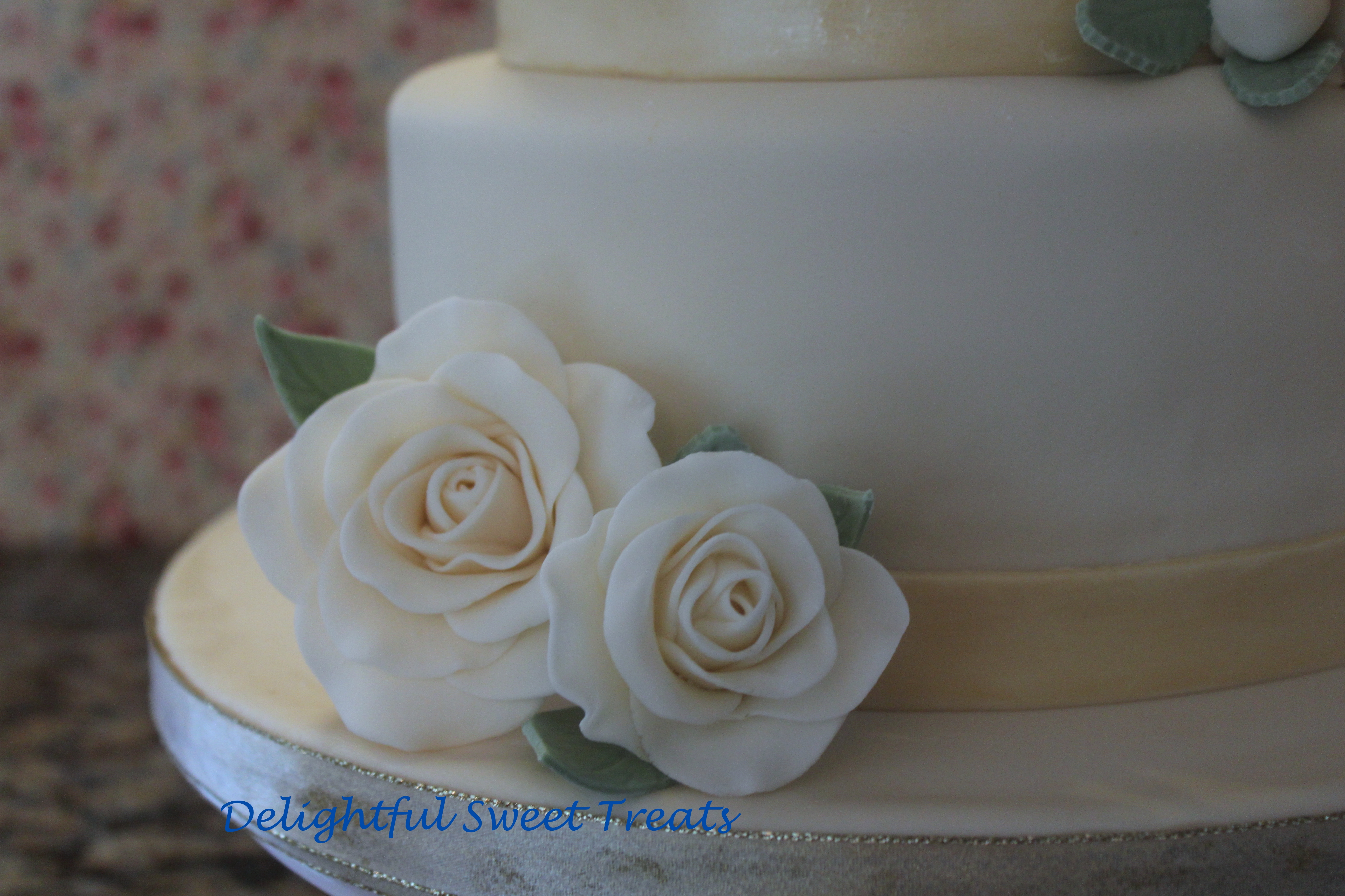 50Th Anniversary Cake In Ivory - CakeCentral.com