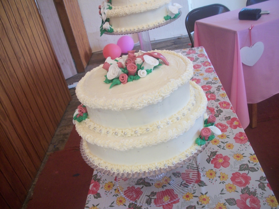 First Wedding Cake - CakeCentral.com