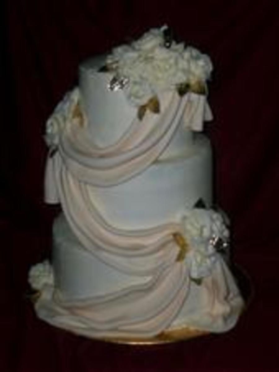 Draped Wedding - CakeCentral.com