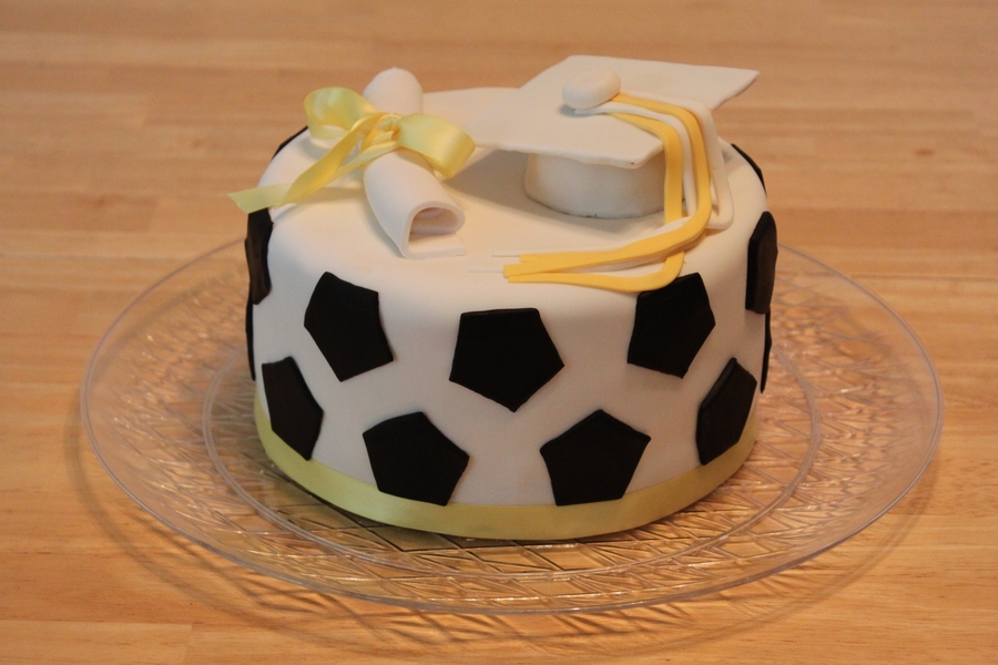 Soccer Graduation Cake - CakeCentral.com