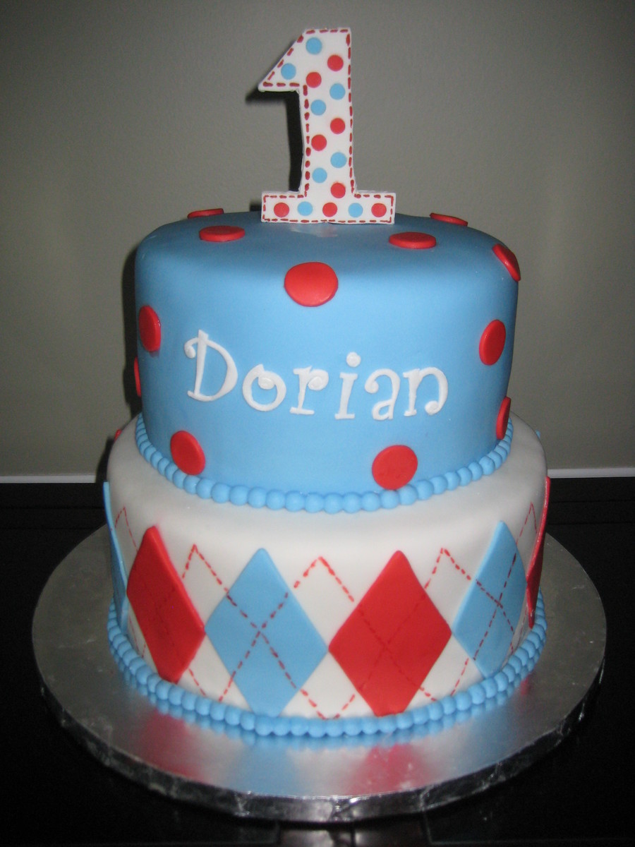 Argyle 1St Birthday Cake - CakeCentral.com