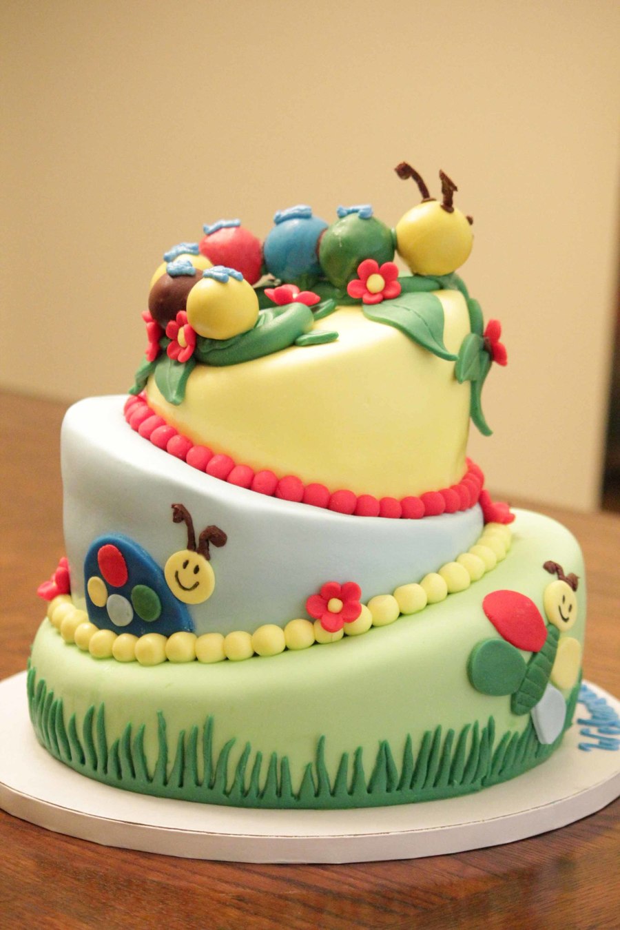 Baby Shower Bug Themed Topsy Turvy - CakeCentral.com