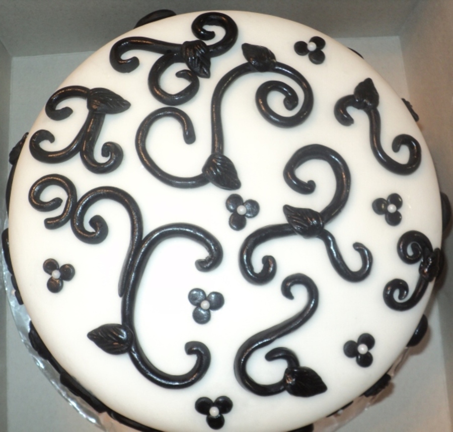 Scroll Work Cake - CakeCentral.com