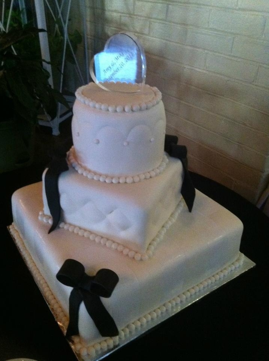 Offset Square Wedding Cake - CakeCentral.com