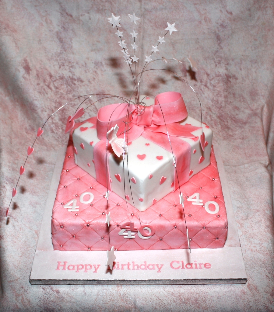Pretty In Pink - Parcels And Ribbons Cake - CakeCentral.com