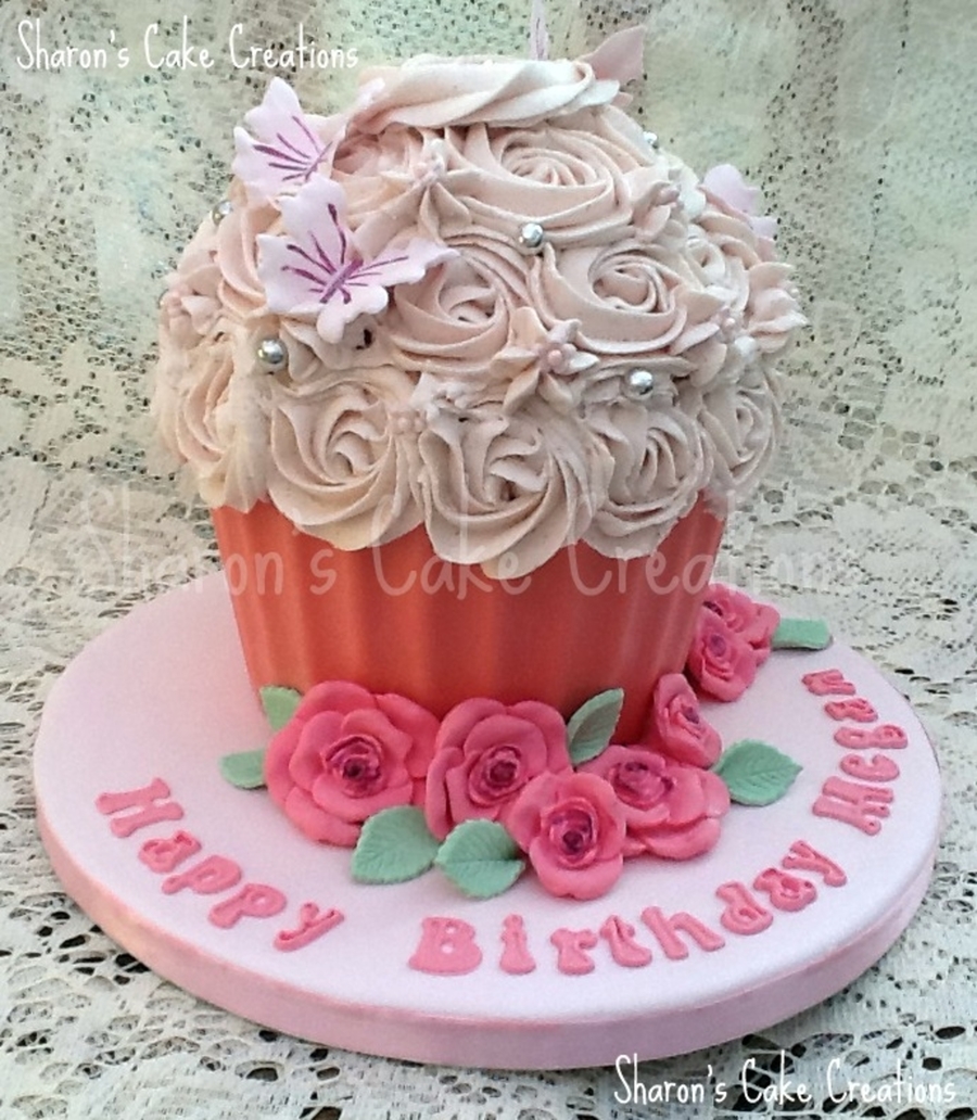 Pink And Girly Giant Cupcake