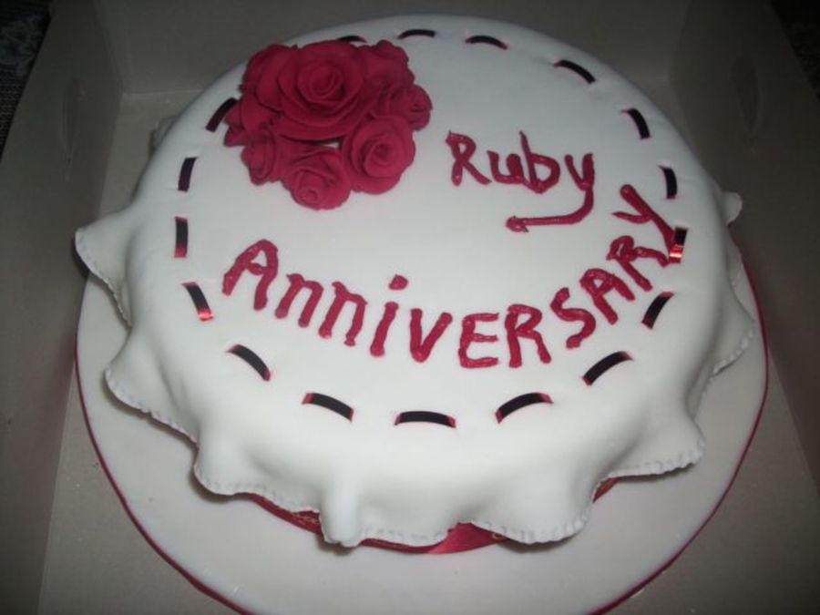 Ruby Wedding Cake - CakeCentral.com