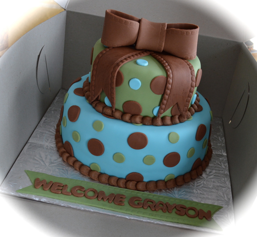 Baby Shower Cake For Little Grayson - CakeCentral.com